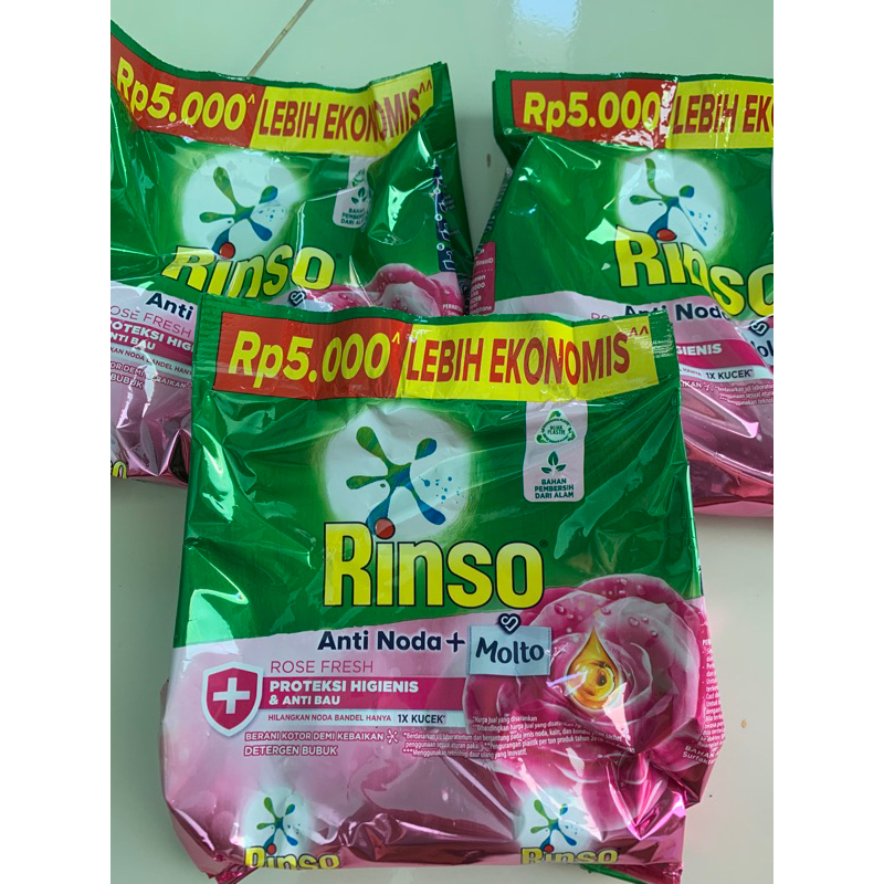 Jual Rinso Kemasan Ekonomis 195gr Harga per (5pcs) | Shopee Indonesia