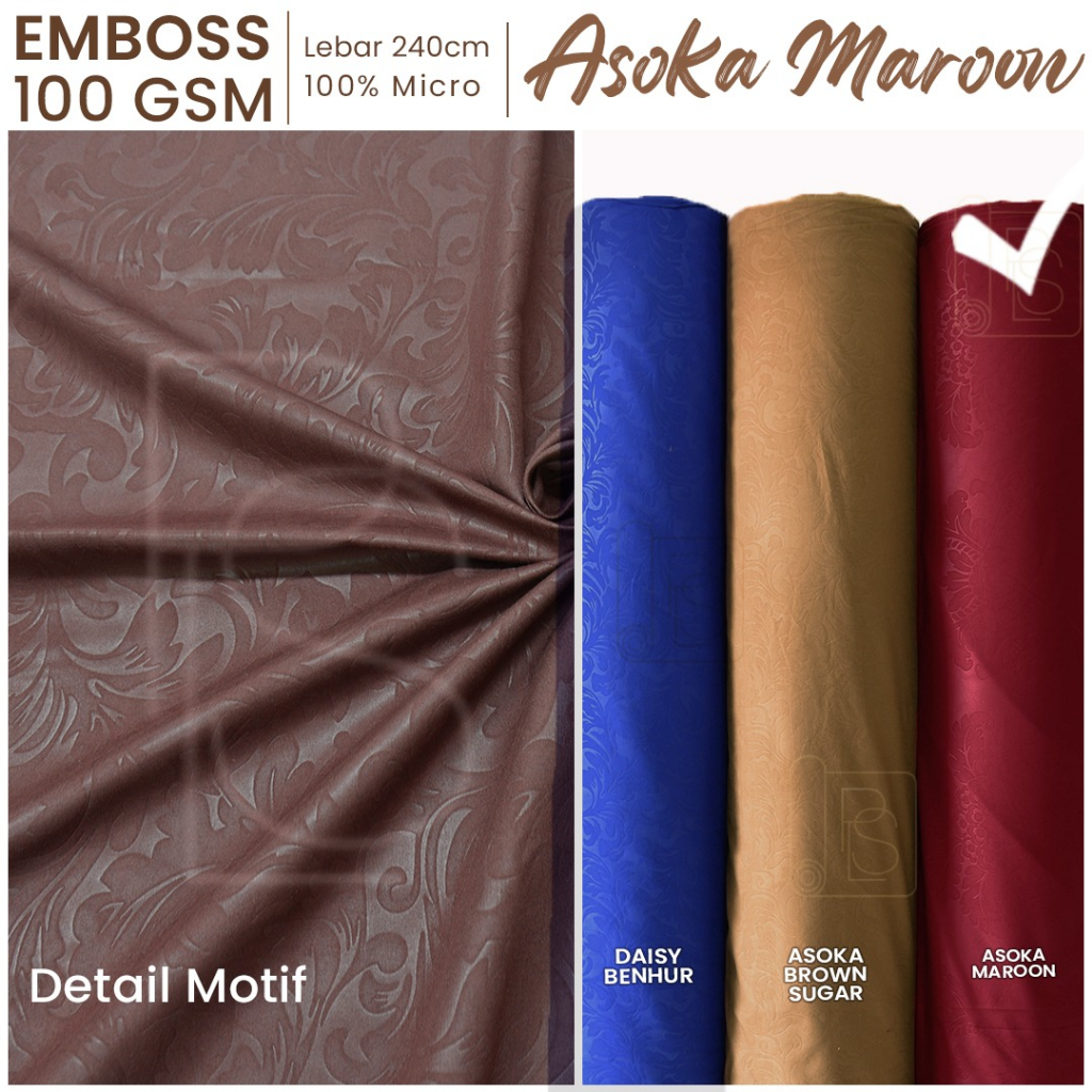 Jual KAIN METERAN EMBOSS 100 GSM TEBAL TIMBUL JACQUARD ARMY BROWN ABU ...