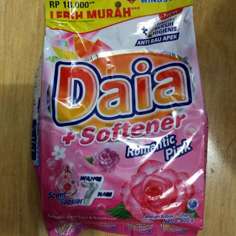 Jual daia + softener deterjen bubuk 800gr | Shopee Indonesia
