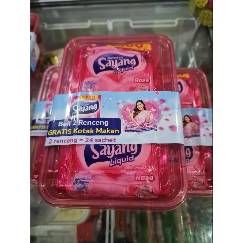 Jual SAYANG | DETERGENT POWDER liquid 500 [ siluwer 24x20g ] gratis siluwer tempat makan cantik ...