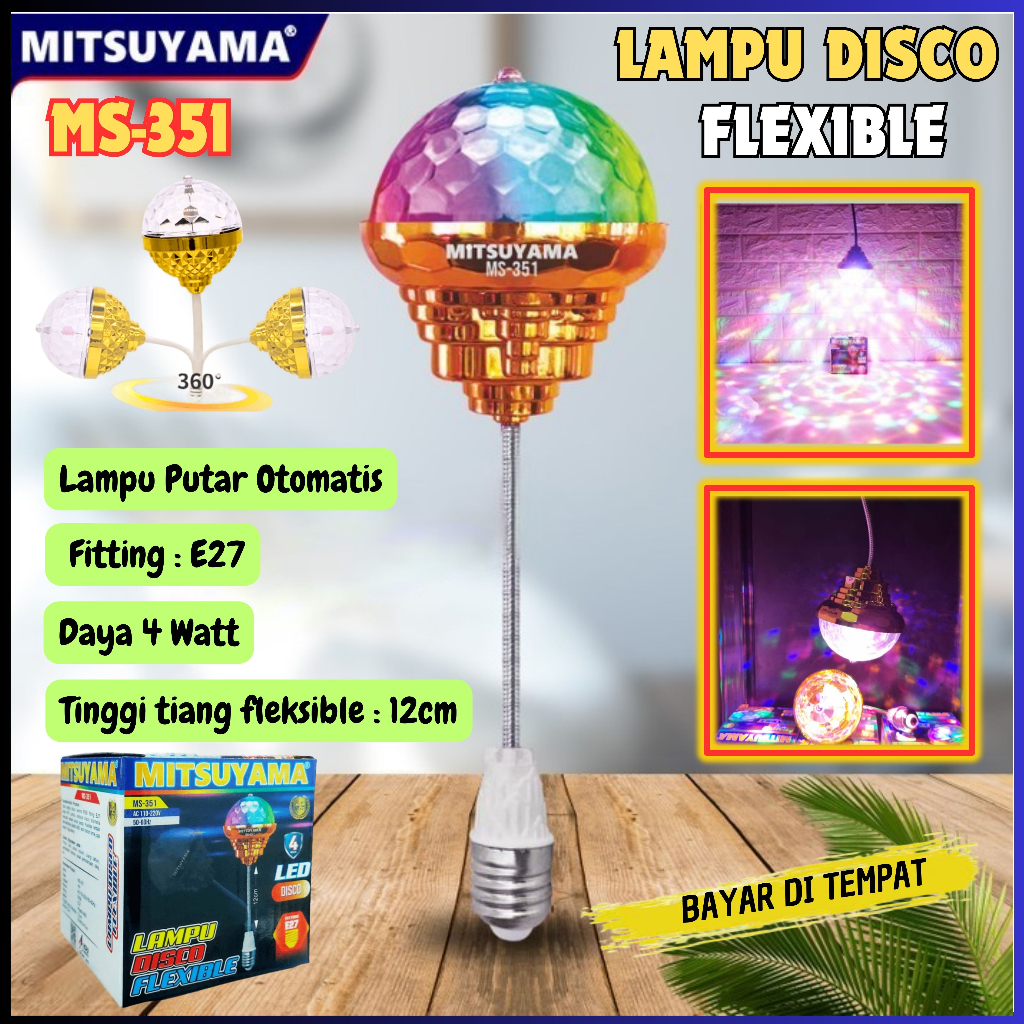 Jual Lampu LED Disco Flexible Mitsuyama MS-351 RGB Pesta Warna Warni ...