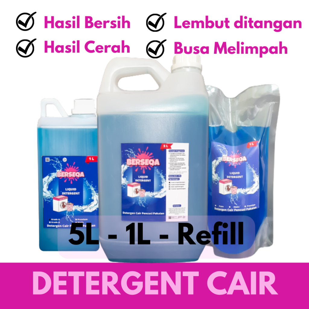 Jual DETERGENT CAIR BERSEQA - 5 Liter dan Refill 5 Liter | Shopee Indonesia