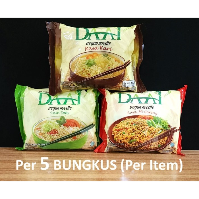 Jual Daai Mie Instant Vegetarian DA AI Mie Instan Vegan 5 Bungkus ...