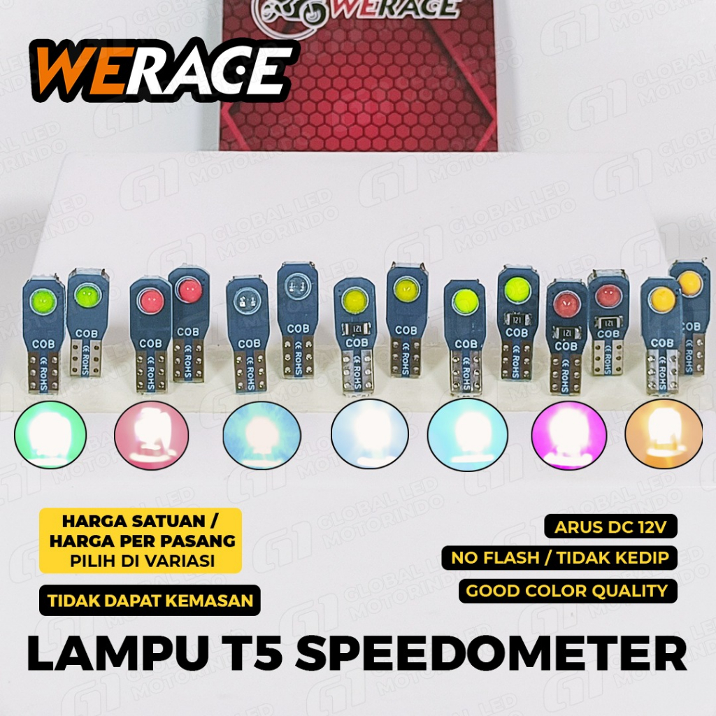 Jual [WERACE] LAMPU LED T5 COB SPEEDO SPEEDOMETER / NO FLASH / TIDAK ...