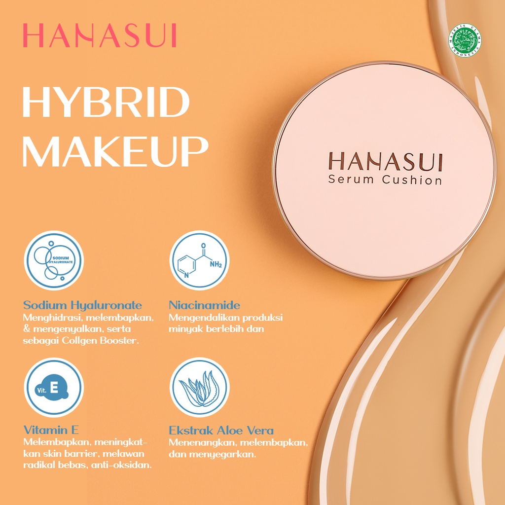 Jual HANASUI Serum Cushion Full & Refill | Netto 15g - Foundation ...