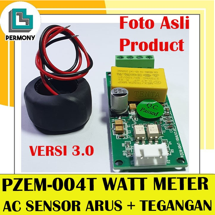 Jual PZEM-004T AC Watt Meter Current Sensor Voltage PZEM004T energi V.3 ...