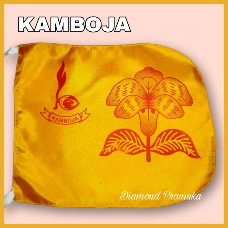 Jual Bendera regu pramuka putri bunga kamboja Bendera regu kamboja ...