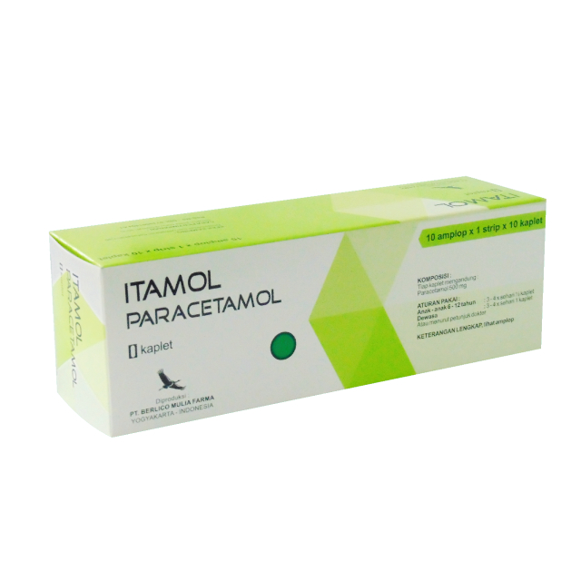Jual Itamol Tablet Paracetamol Meredakan Nyeri Demam Sakit Gigi ...