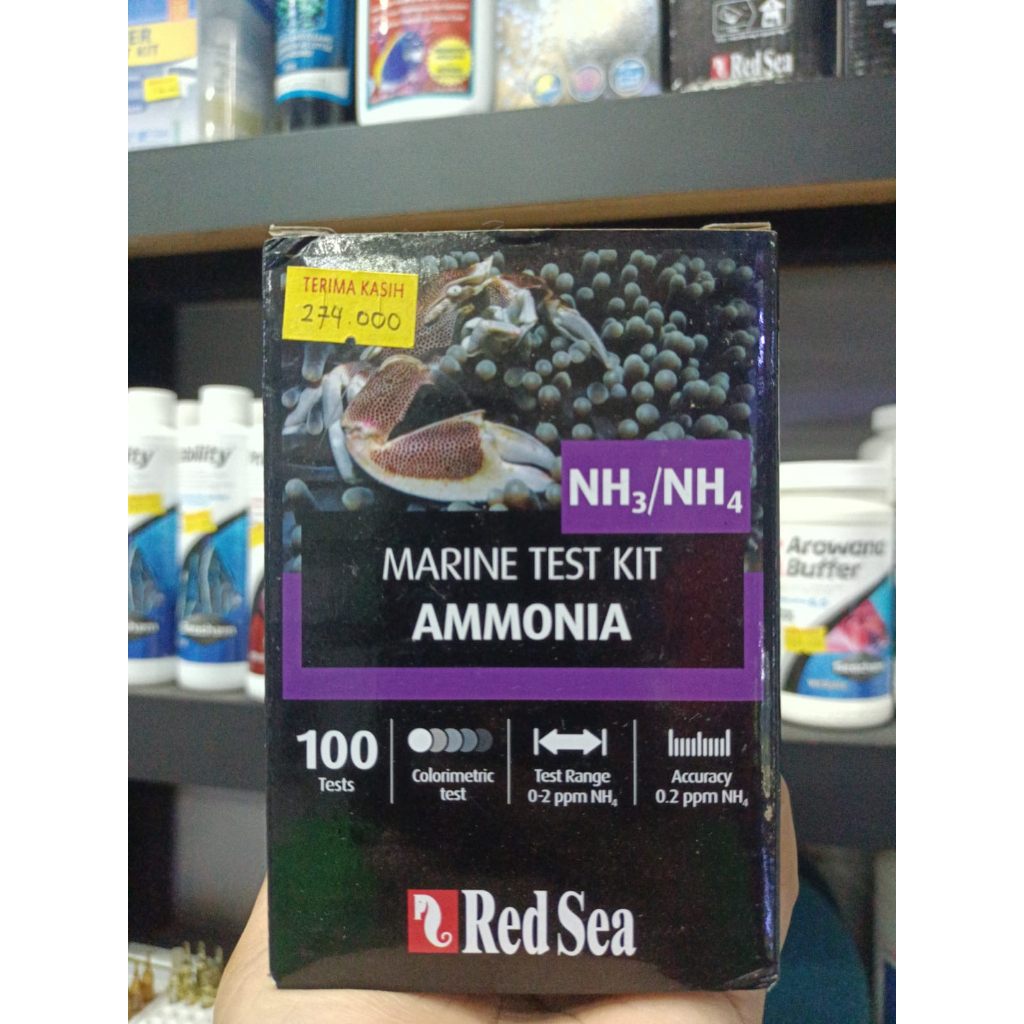 Jual RED SEA - Marine Test Kit Amonia - NH3/NH4 - 100Tetes | Shopee ...