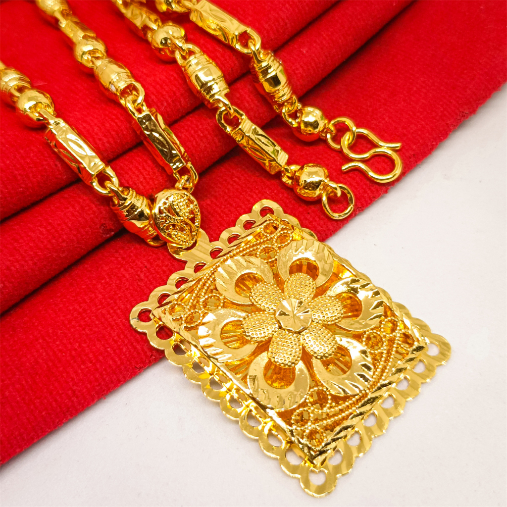 Jual Kalung Set Liontin Terbaru Import (Panjang 50cm)lapis Emas 24k ...