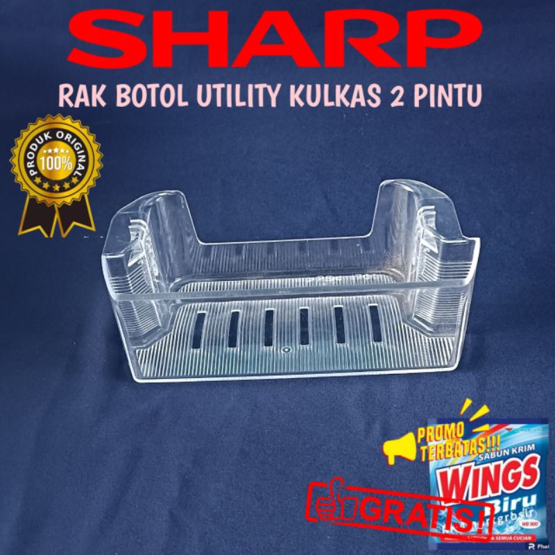 Jual RAK MINUMAN RAK UTILITY KULKAS SHARP 2 PINTU BAGIAN TENGAH RAK ...