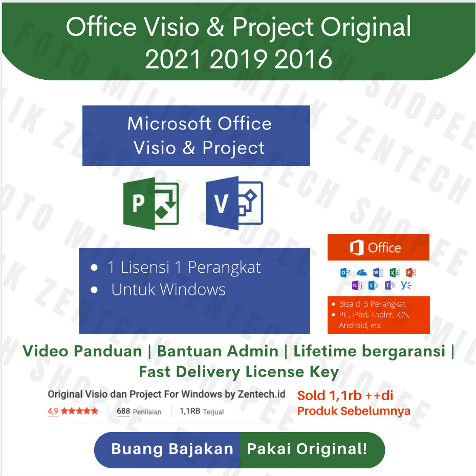 Jual Ms Office Visio Project 2021 2019 2016 Original for Windows ...
