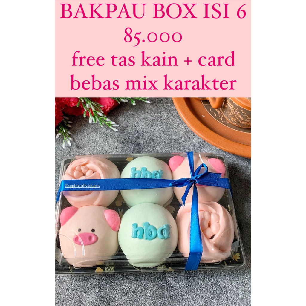 Jual Bakpao Box isi 6 - FREE TAS KAIN - READY SETIAP HARI | Shopee ...