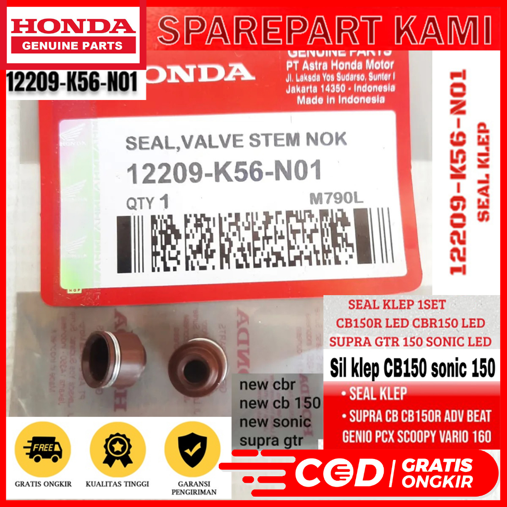 Jual SEAL SIL KLEP Seal Valve Stem SONIC 150R NEW CB150R SUPRA GTR 150 ...