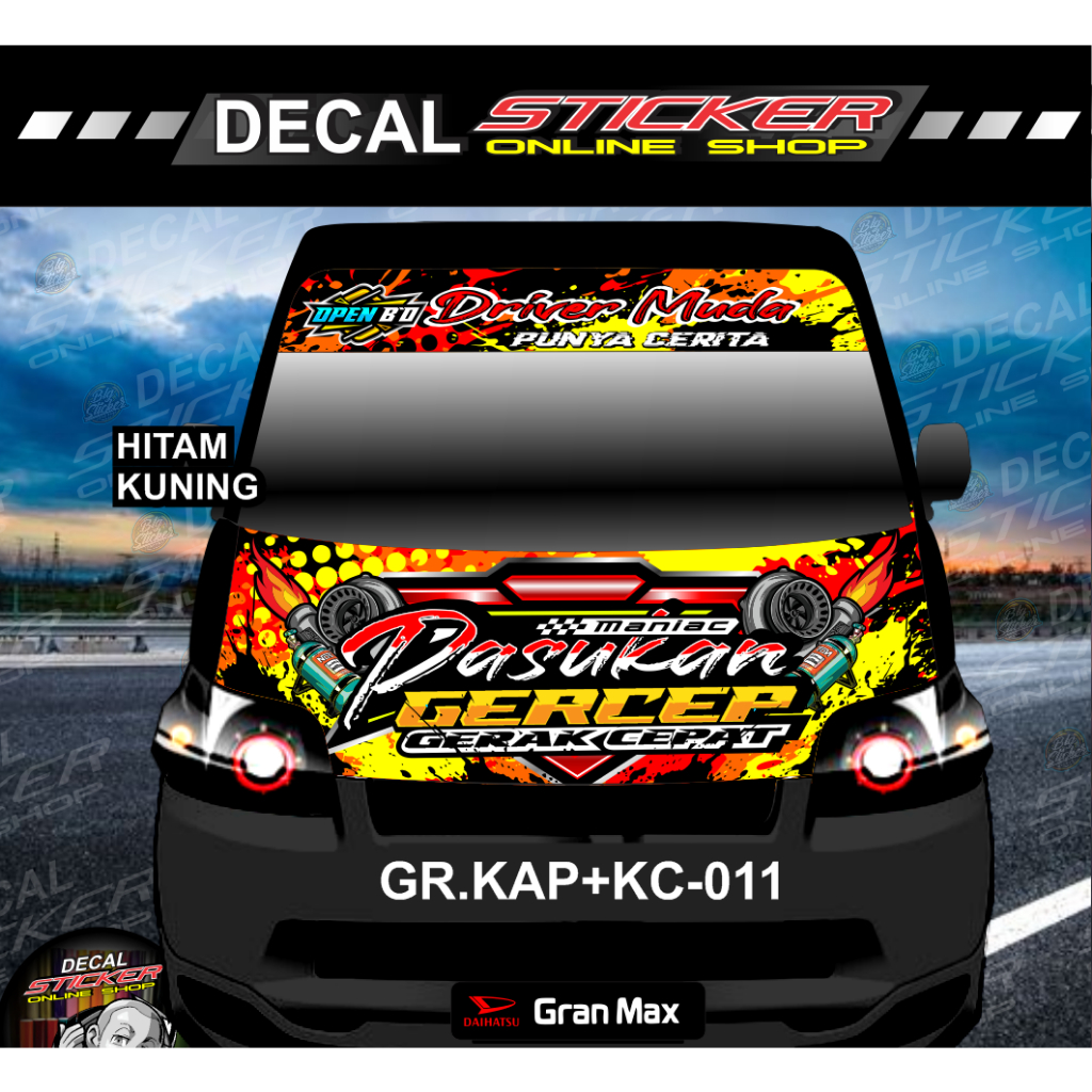Jual DECAL GRANMAX PICKUP BAGIAN KAP + KACA ATAS | Shopee Indonesia
