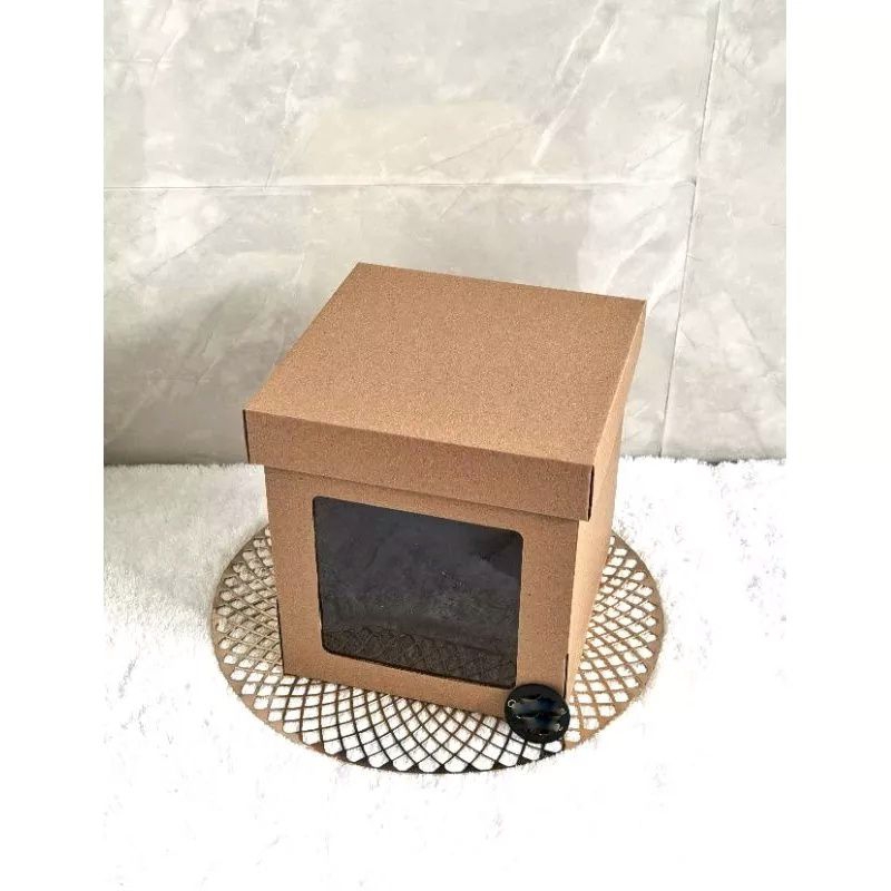 Jual Tall Cake Box Kraft / Kotak Kue Ulang Tahun / Dus Kue Ultah ...