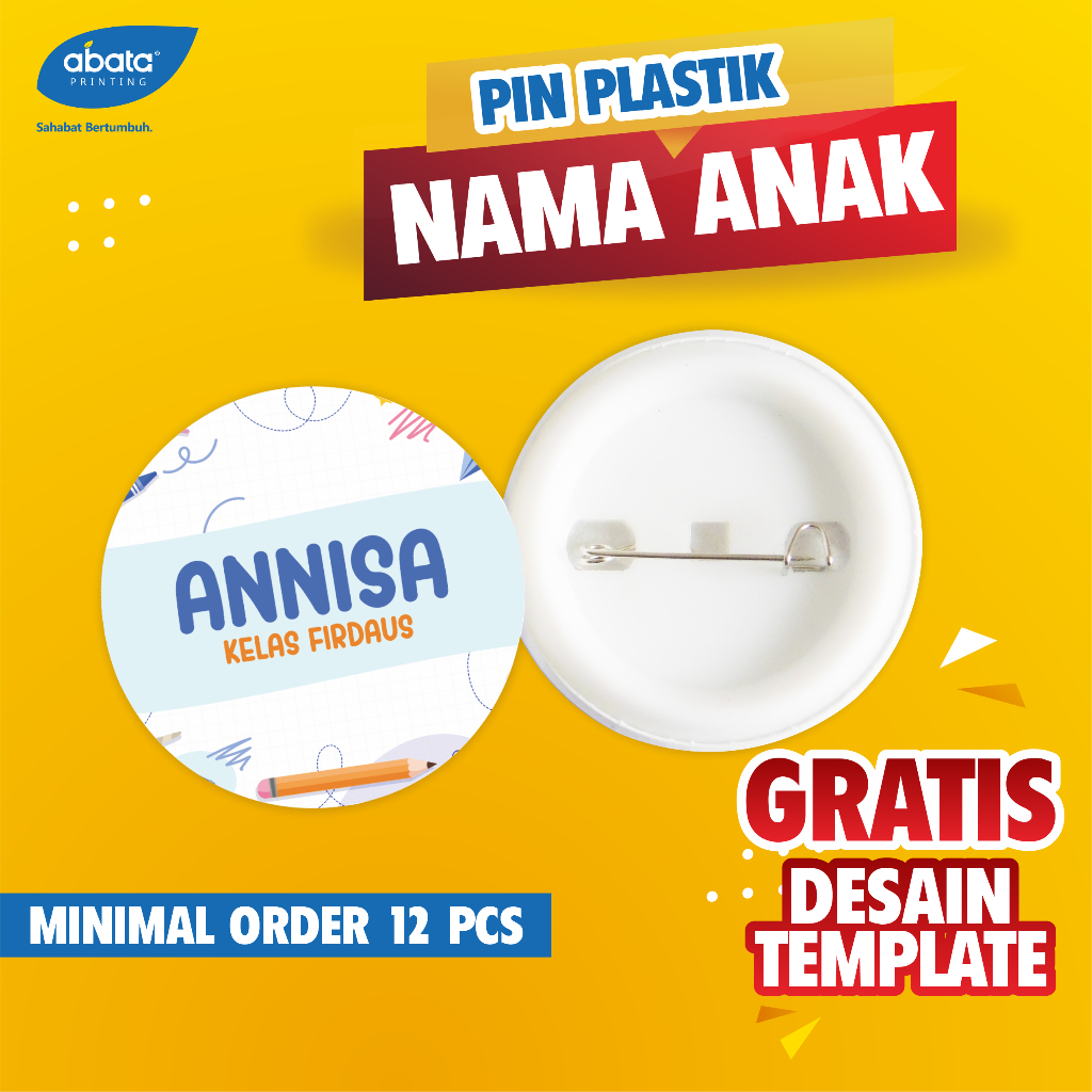 Jual CETAK PIN CUSTOM NAMA ANAK/PIN BROS CUSTOM TERMURAH | Shopee Indonesia