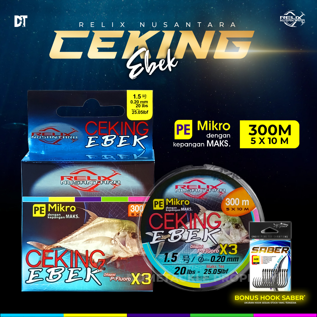 Jual EXTRA BONUS | SENAR PE CEKING EBEK X3 | RELIX NUSANTARA | MULTICOLOR 300 METER | BENANG PE ...