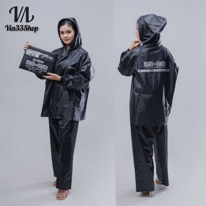 Jual Raincoat Jas Hujan Dewasa Jas Hujan Pria Wanita Mantel Hujan Set Baju Celana Bahan Parasut ...