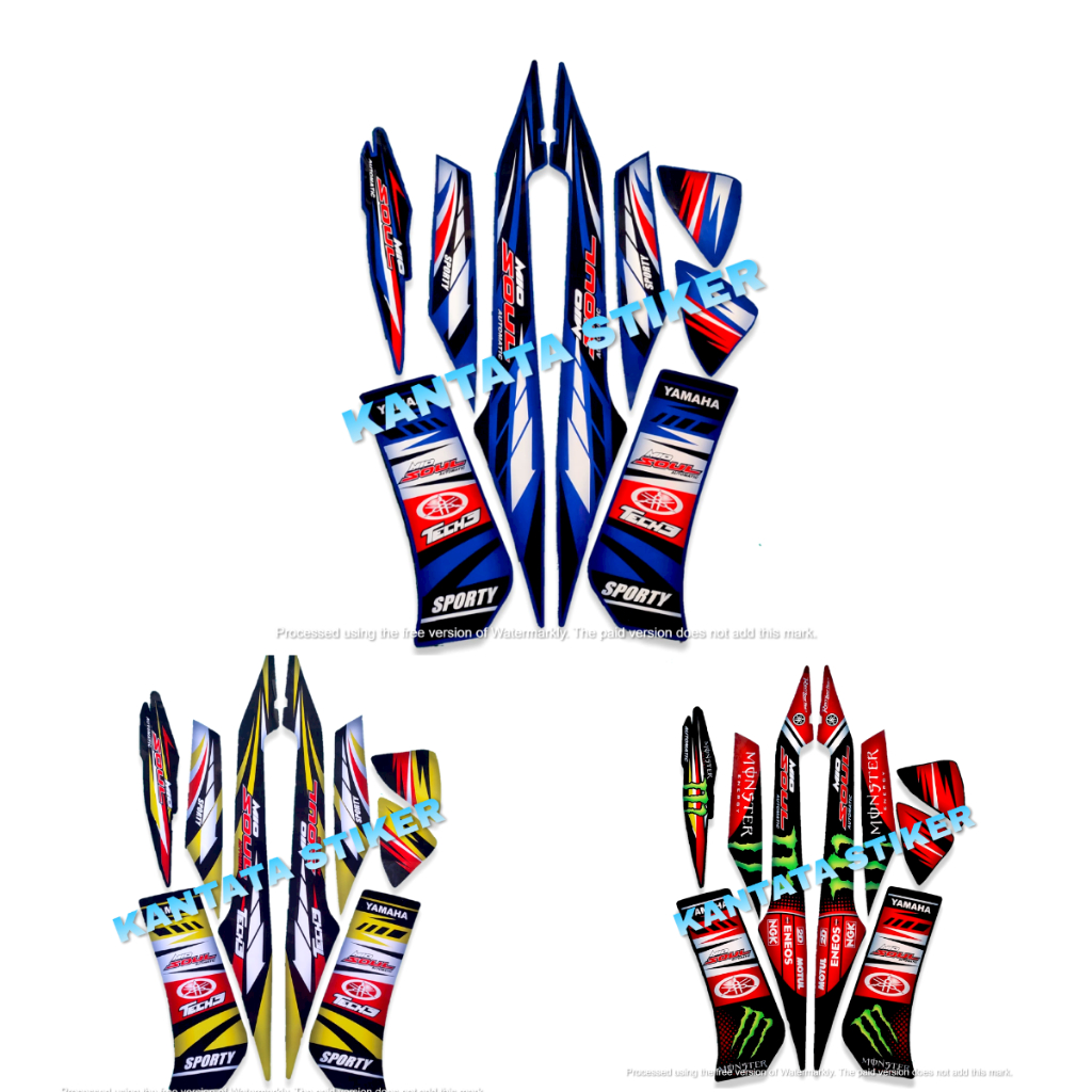 Jual STIKER STRIPING LIS LES BODY MOTOR MIO SOUL VARIASI STANDAR ...