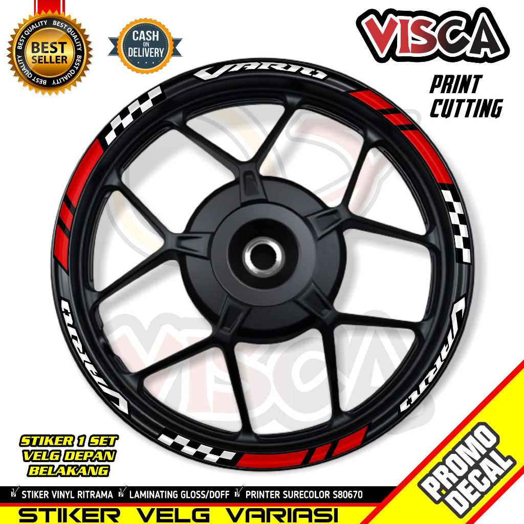 Jual Stiker Velg List Velg Motor Stiker Velg VARIO Motif RACING FLAG ...
