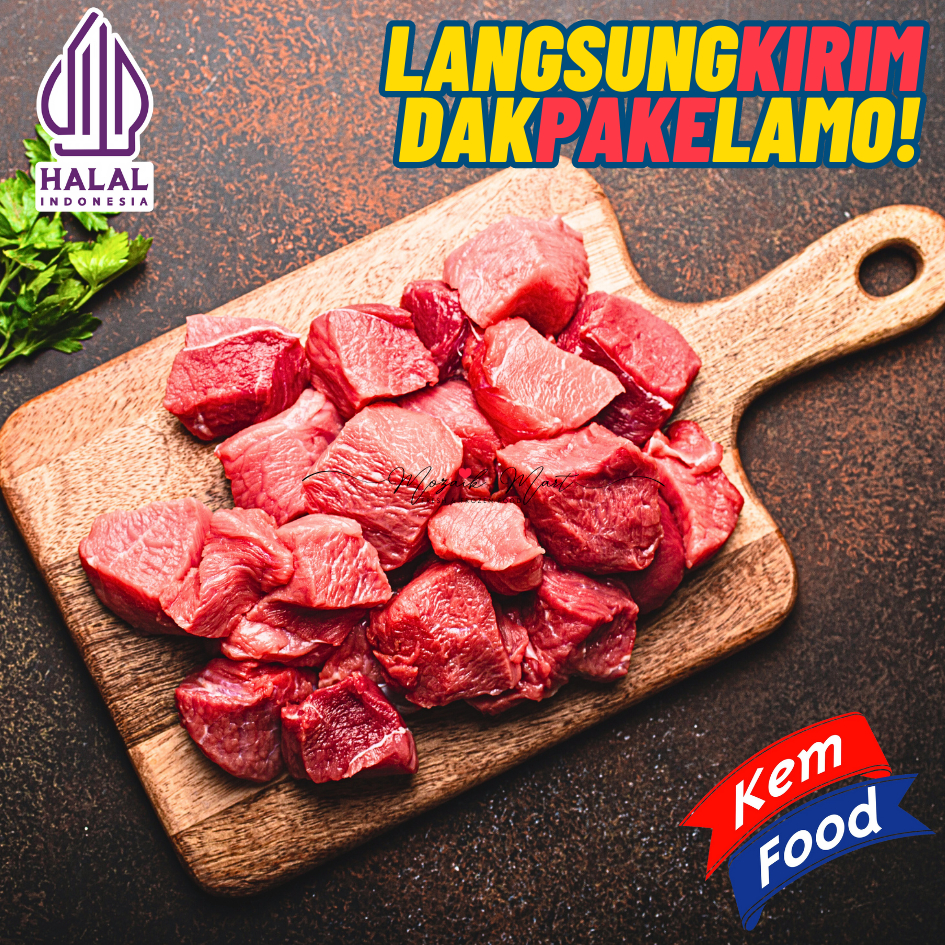 Jual Kemfood Daging Segar Beku - Daging Rawon/Daging Rendang/Daging Sup ...