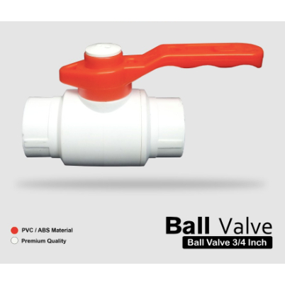 Jual CAB Ball Valve Stop Kran UPVC TEBAL Jumbo Putih 3/4 inci inch ...