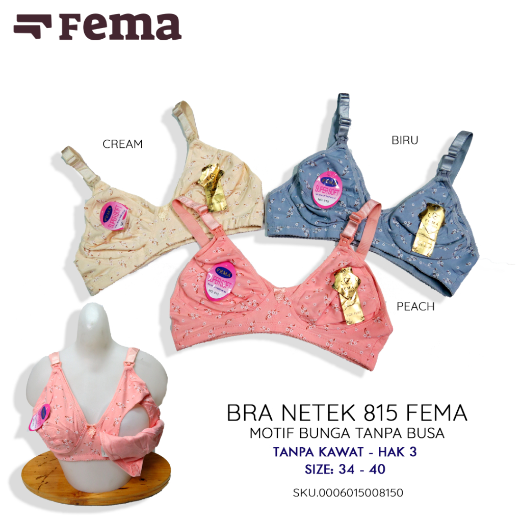Jual FEMA Official Shop Ecer 1 Pcs BH Bra 815 Netek Menyusui Maternity ...