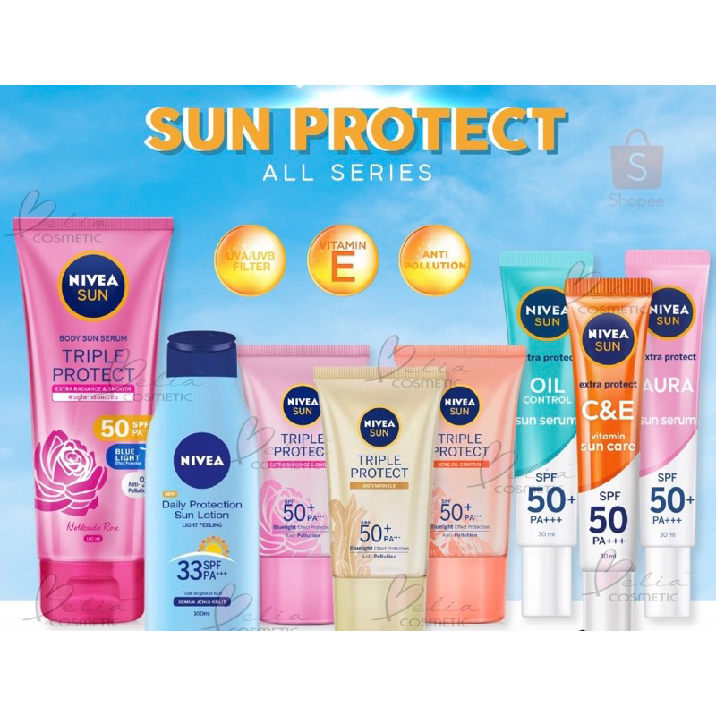 Jual NIVEA SUN Serum Triple Protect Sunscreen series | Shopee Indonesia