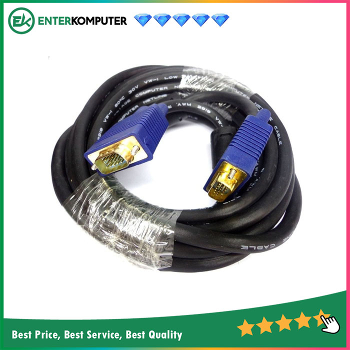 Jual Kabel VGA To VGA 15 Meter - Merk Netline | Shopee Indonesia