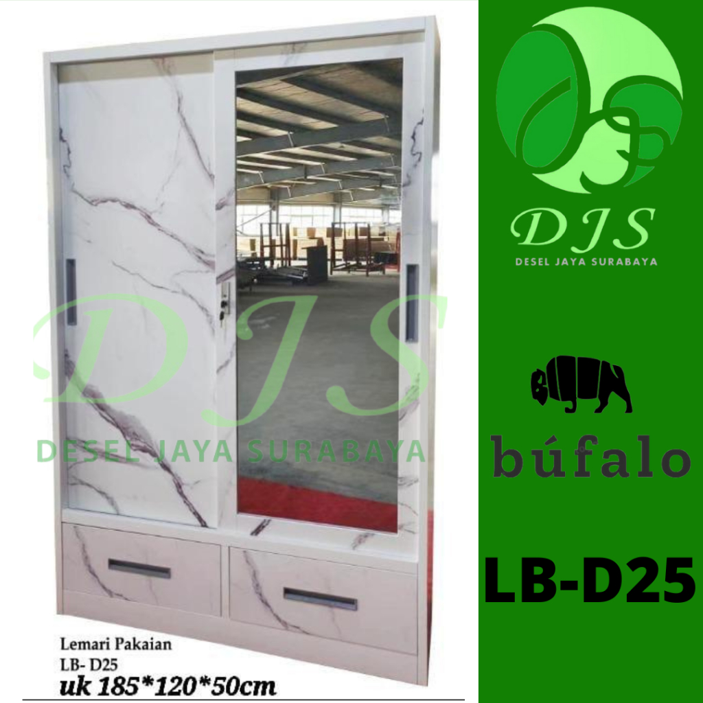 Jual Baju LB-D25 - Lemari Baju Besi - Lemari Baju sliding kaca | Shopee ...