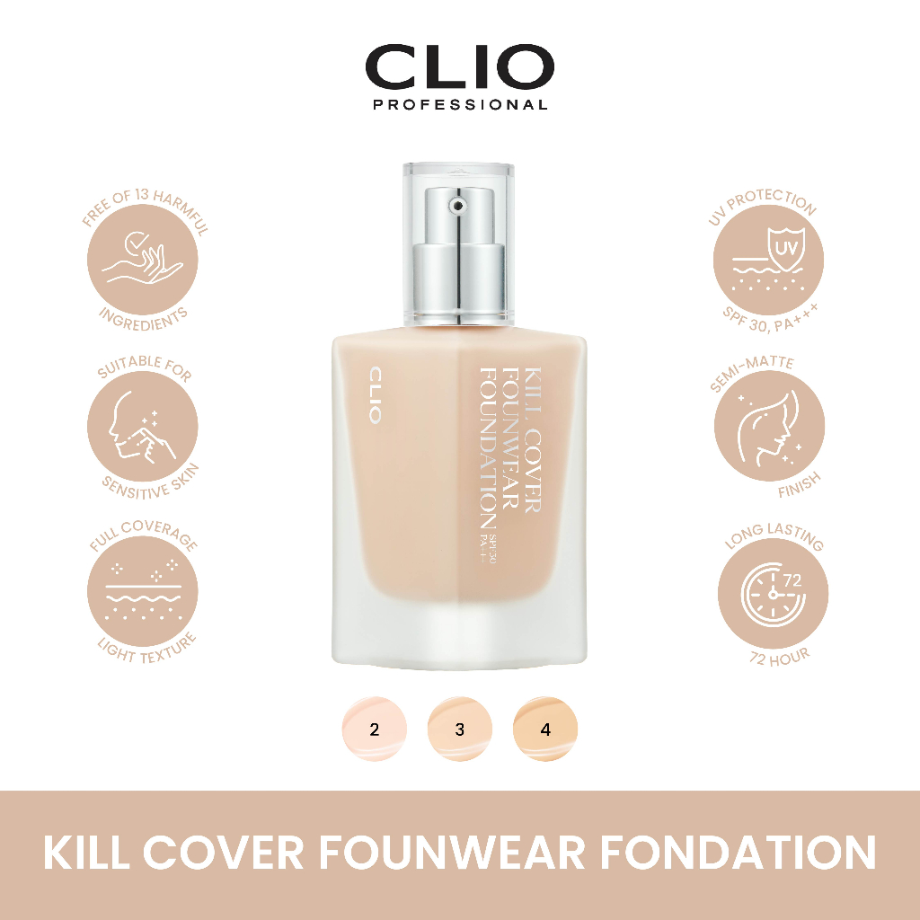 Jual CLIO Kill Cover Founwear Foundation SPF 30, PA+++ | Shopee Indonesia