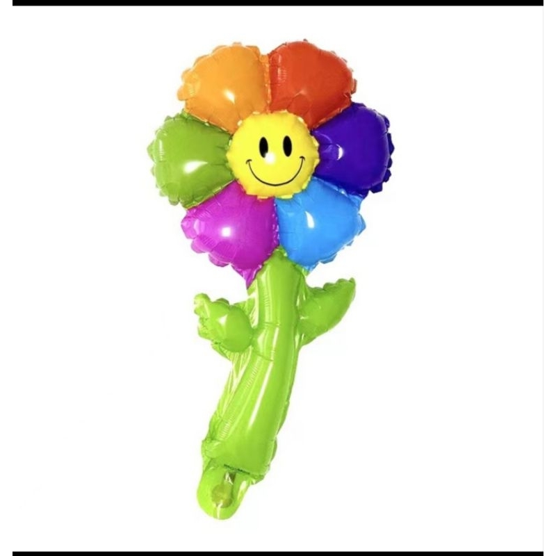Jual Balon foil tangkai bunga daisy mini/balon pentungan bunga daisy ...