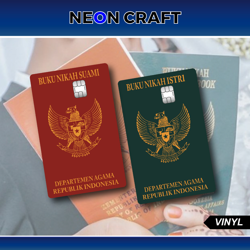 Jual Stiker Atm Motif Buku Nikah Sticker pelindung Kartu Atm skin card ...