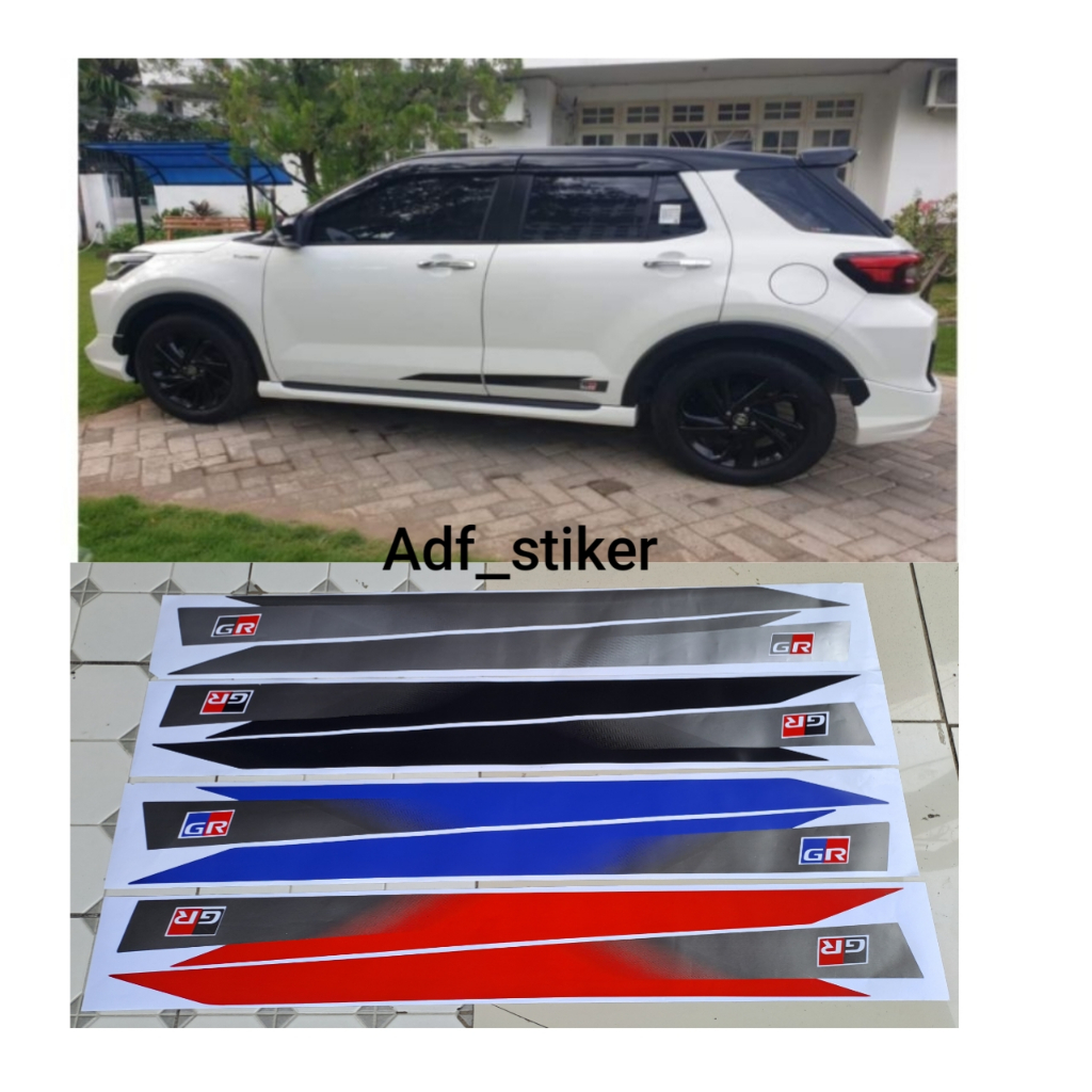 Jual Stiker body samping mobil Raize Rocky GR / Sticker GR Raize Rocky ...