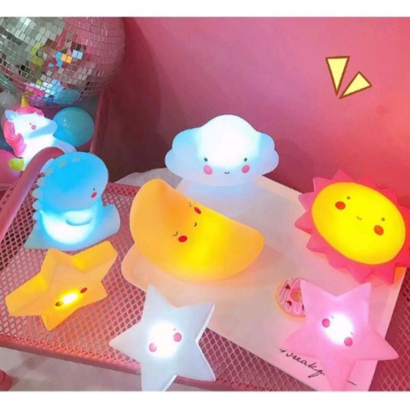 Jual Lampu Tidur Motif AWAN/BULAN/BINTANG/MATAHARI LAMPU LED | Shopee ...