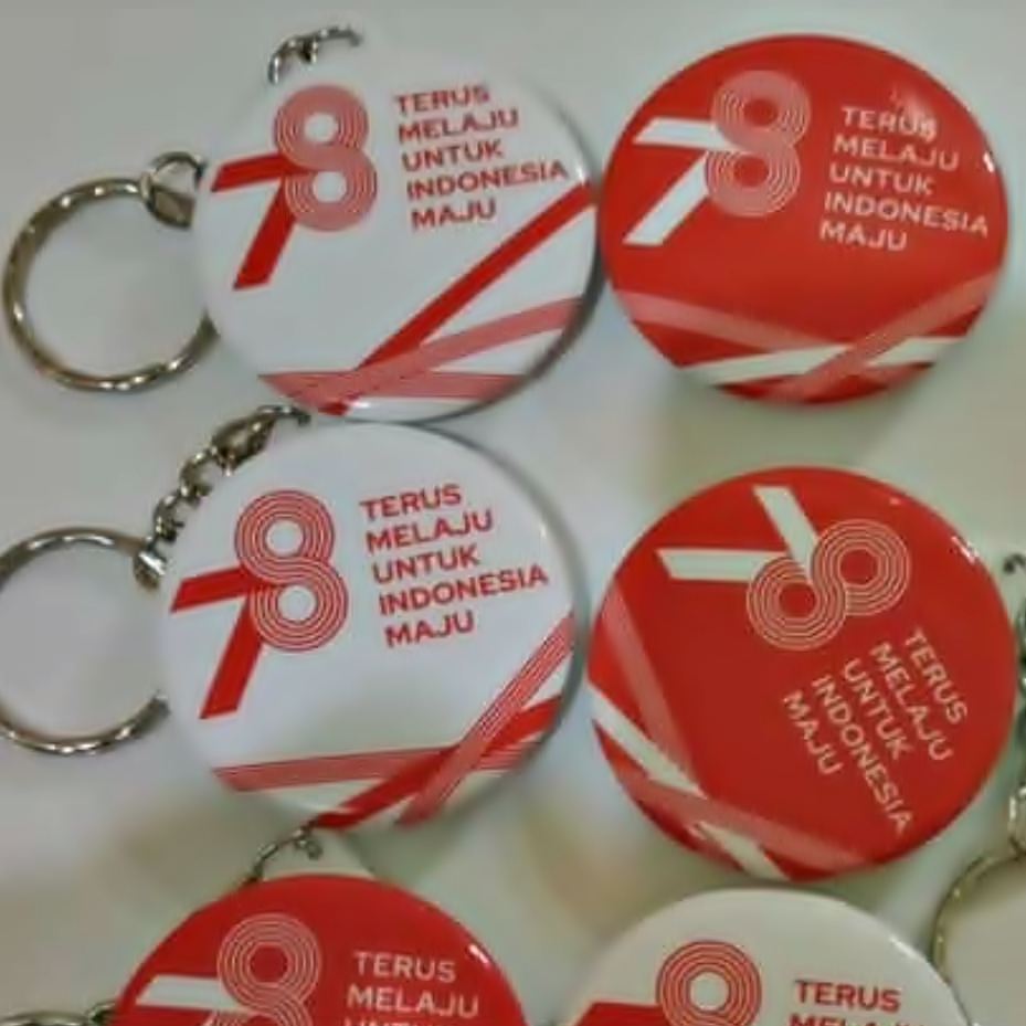 Jual Pin Logo HUT RI 78 TERUS MELAJU UNTUK INDONESIA MAJU Gantungan ...
