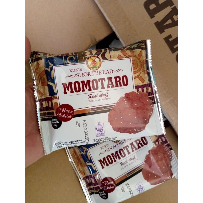 Jual Aoka Momotaro Kukis Real Stuff Enak Rasa Coklat 45Gram Isi 20pcs ...