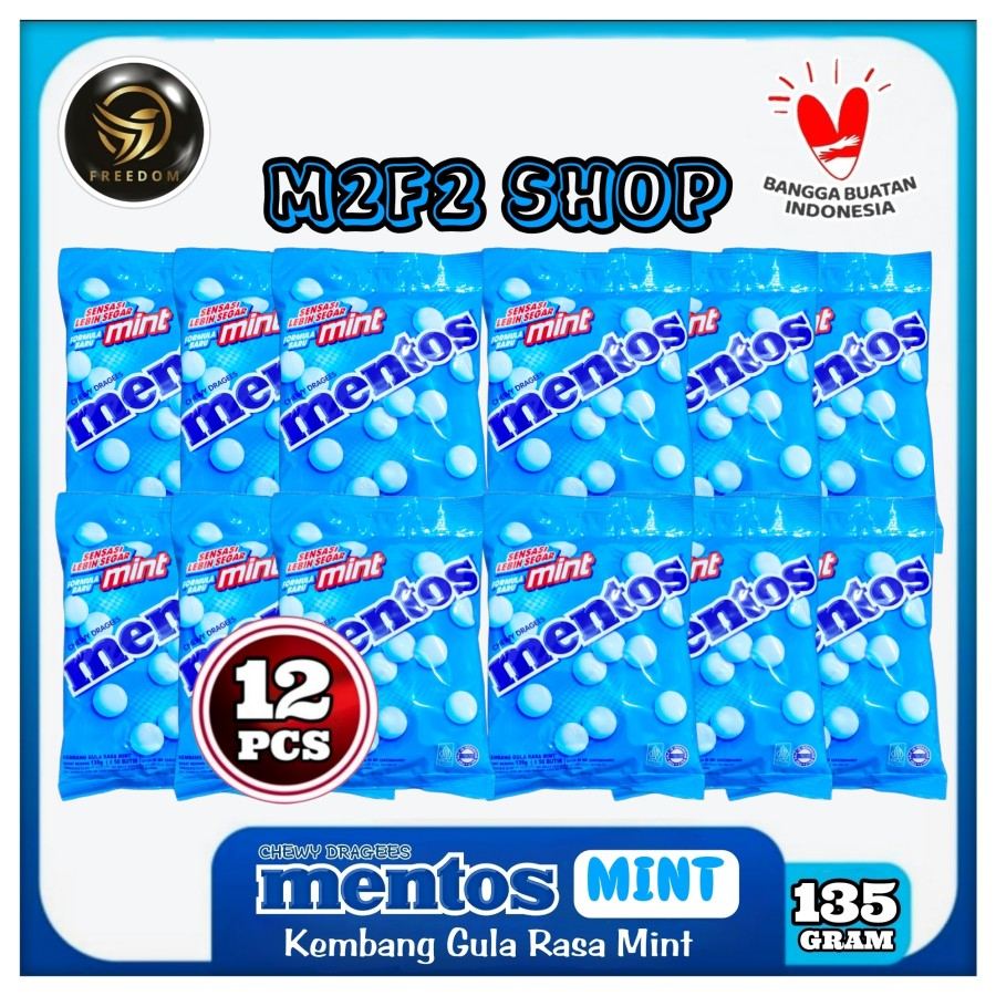 Jual Permen Mentos Mint Chewy Dragees Bag | Rasa Original - 135 gr ...