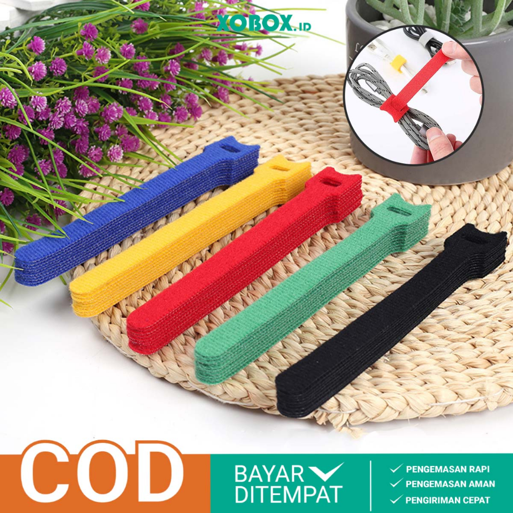 Jual Pengikat Kabel Nilon Organizer Strap Cable Tie Multifungsi ...