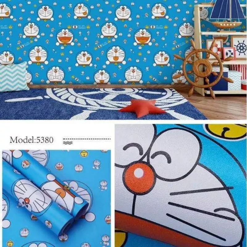 Jual Wallpaper Sticker Dinding Karakter Doraemon Cocok Untuk Kamar Anak-anak | Shopee Indonesia