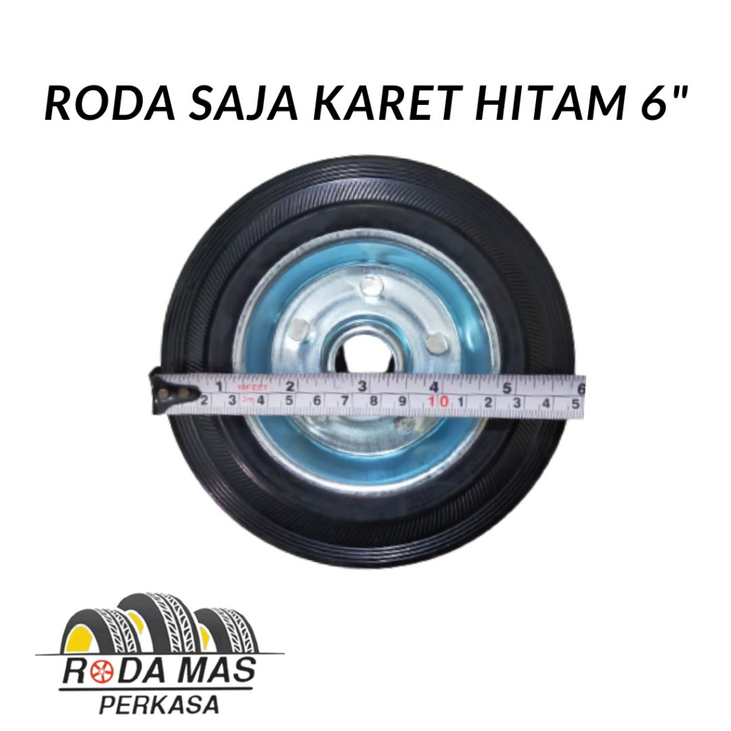 Jual Roda Troli Ban Karet Hitam 6 inch High Quality Termurah!! Kualitas ...