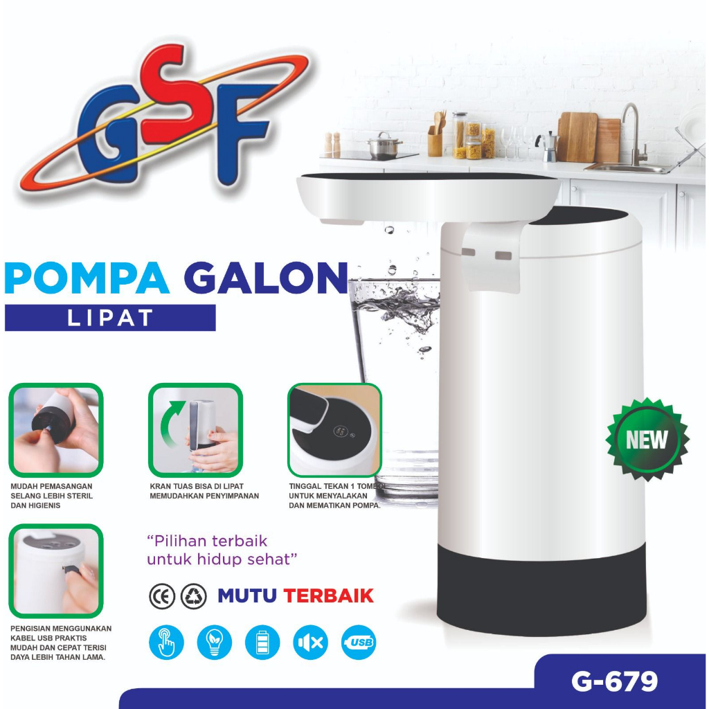 Jual Pompa Air Lipat Elektrik GSF Pompa Galon Elektrik Pompa Air Galon ...