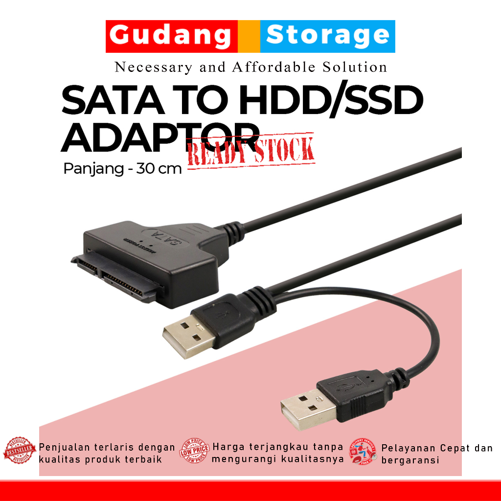 Jual [Gudang Storage Official] KABEL SATA ke USB Kebidu Kabel SATA to ...