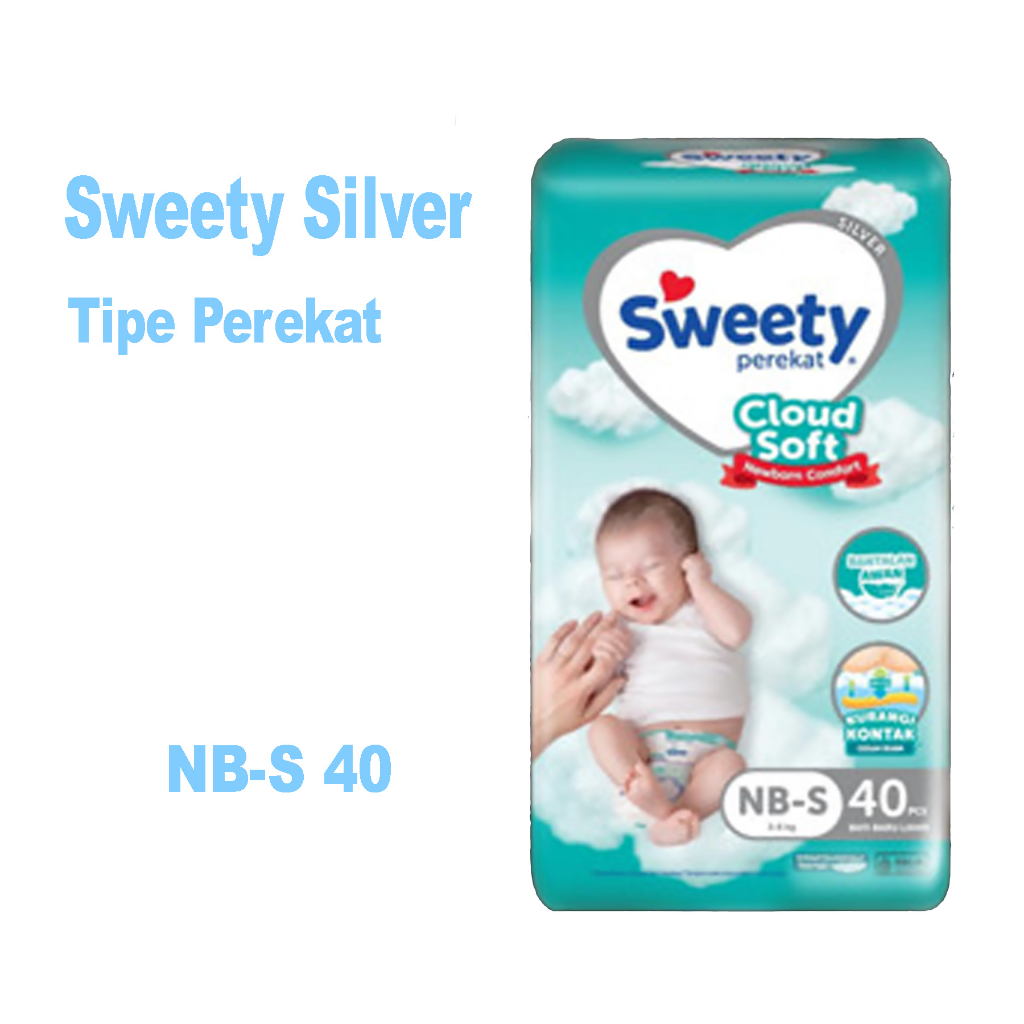 Jual Sweety Silver Comfort NB S 40S - Popok Bayi Baru lahir Perekat ...