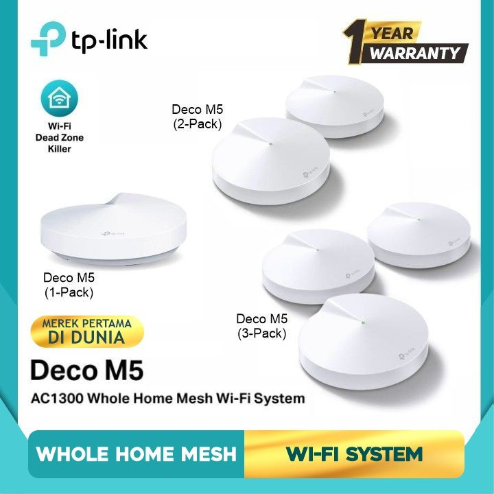 Jual TP LINK DECO M5 AC1300 2pack/3pack Whole Home Mesh Wifi TPLink ...