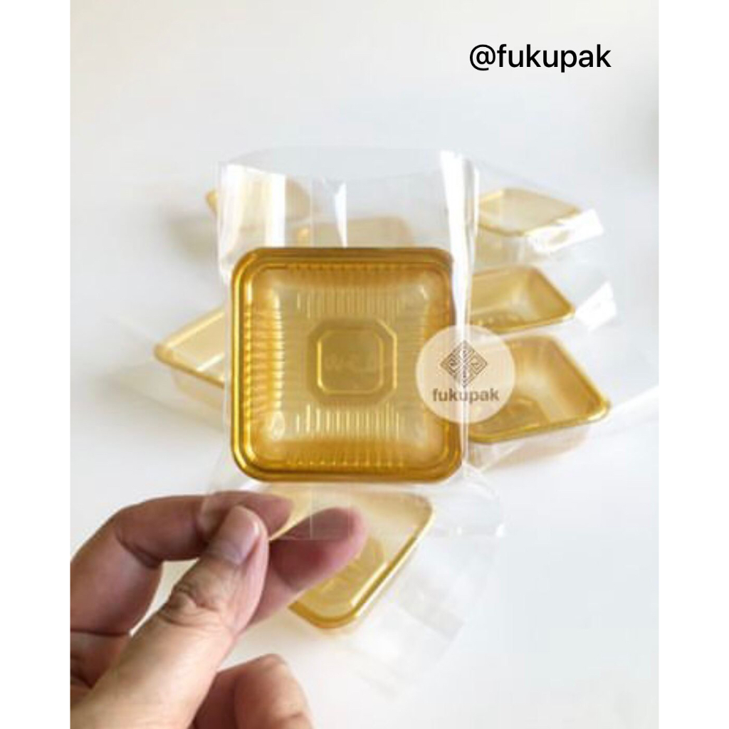 Jual SET 500pcs Tray Gold + Plastik Wrapper, Grosir wadah kue bulan ...