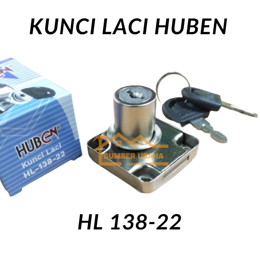 Jual KUNCI LEMARI / KUNCI LACI HUBEN 22mm (HL 138-22) SUJ | Shopee Indonesia