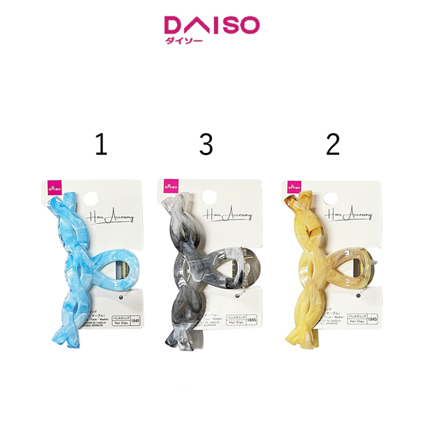Jual Daiso Hair Clip -Twist - Marble- | Shopee Indonesia