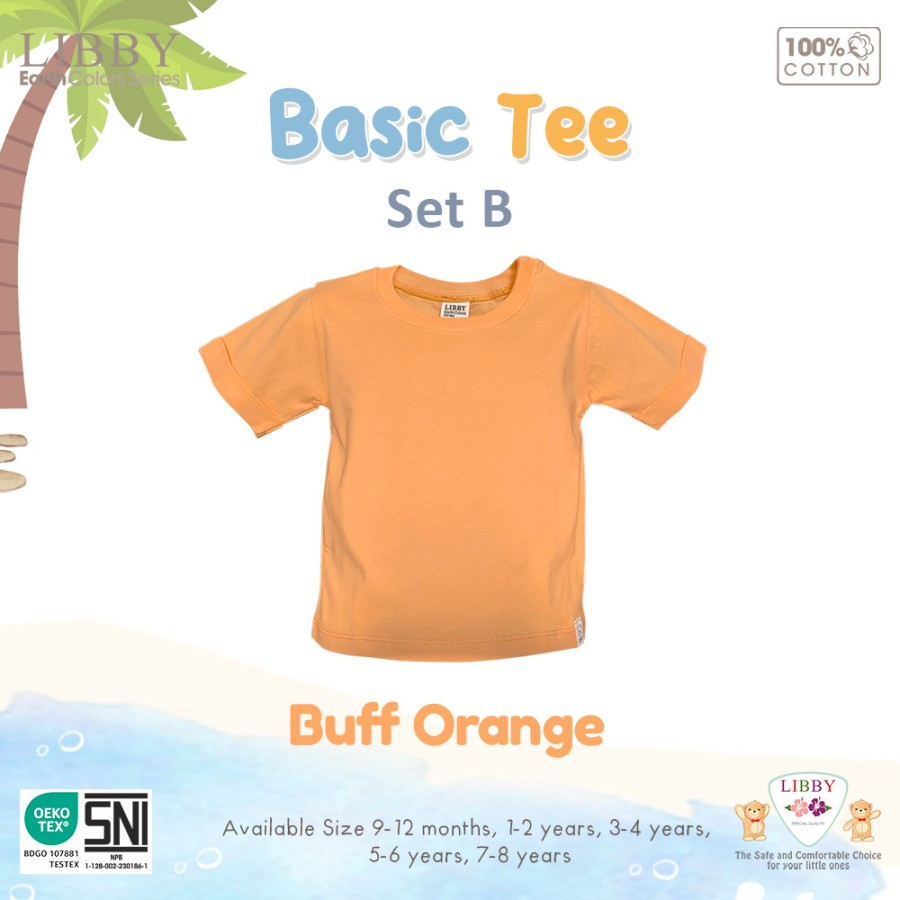 Jual LIBBY Earth Colour Basic Tee - Kaos Anak 9 bulan - 6 Tahun (1PCS /Pack) | Shopee Indonesia